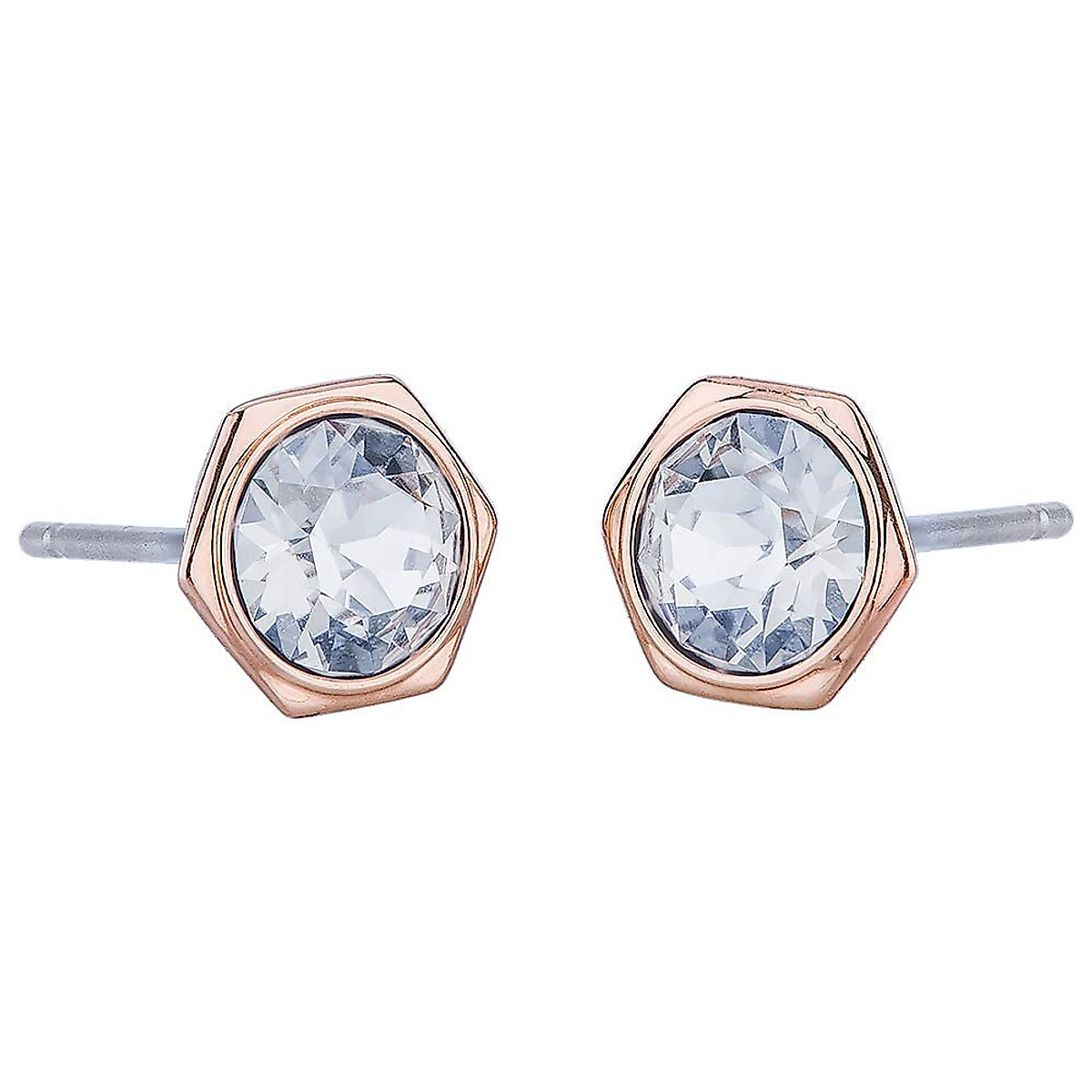 SWAROVSKI Crystal Rose Gold Pierced Stud Earrings