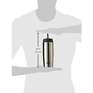 Thermos 18 Ounce Cold Cup with Straw, Stainless Steel
