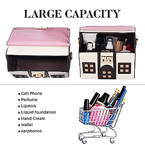 Women Cute Realtor Bag House Shaped Crossbody Bags Cellphone Purse for Women Creative Shoulder Bags