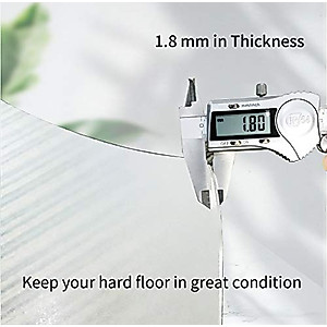 Heavy Duty Office Chair Mat, 48" x 36", Office Chair Floor Protector, Polycarbonate Chair Mat for Hard Floors, Rectangular, Clear, Shipped Flat, Dermatoglyph Finish