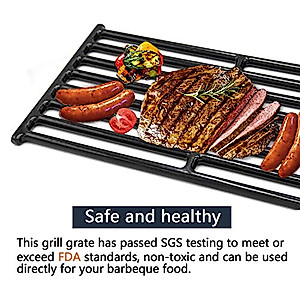 Hongso 17 3/8" Porcelain Polished Cast Iron Cooking Grates Replacement for Broil-Mate, Broil King 9625-67, 9625-84, Baron 320, Baron 340, Baron 440, Huntington and Sterling, PCB005, 4Pcs