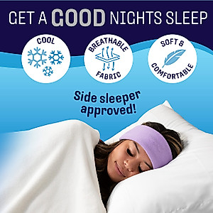 CozyPhones Fleece Sleep Headphones - Wired Over Ear Headphones from Ultra Thin Earphones for Side Sleepers, Meditation, Running, Laptop, and Phone - Violet