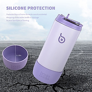 BOTTLE BOTTLE Kids Water Bottles 12 oz Insulated Water Bottles for School with Leak Proof Lid Double Wall Vacuum Stainless Steel Water Bottle Keep Hot and Cold for Boys Girls Travel (purple)