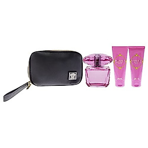 Versace Bright Crystal Absolu Women 3oz EDP Spray, 3.4oz Shower Gel, 3.4oz Body Lotion, Bag 4 Pc Gift Set