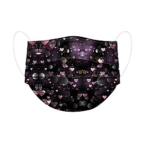50Pcs Valentines Disposable Masks for Women Valentines Day Adult Disposable Couple Covering Love Valentine's Day Mask