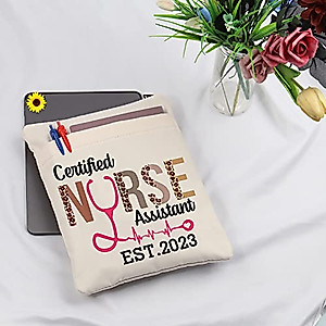 CNA Nursing Book Sleeve CNA Nurse Graduation Gift Nurse Protector Certified Nurse Assistant Est 2023 Book Cover Nursing Gift