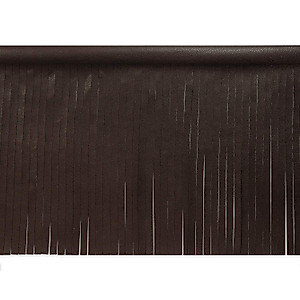 Trims by the Yard 6" Matte Finish Vegan Leather Fringe Trim, Dark Brown (5 Yard Cut)