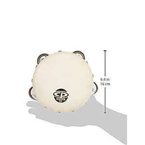 Latin Percussion CP376 6-Inch Tambourine With Head Single Row
