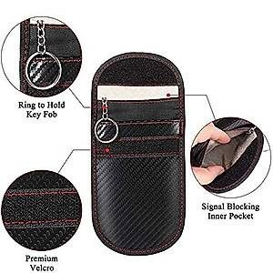 Faraday Pouch for car Keys,2 Pack Faraday Bag | Car Key Signal Blocking Pouch | Keyless Entry Car Keys Case | RFID Blocker Bag for Car Security | Anti-Theft Remote Entry Keyless protector