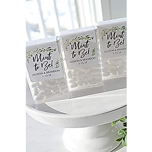 Wedding Favors Tic Tac LABELS Mint To Be, Bridal Shower Favor, Engagement Party Favor, Greenery Leaf - Set of 24 Labels