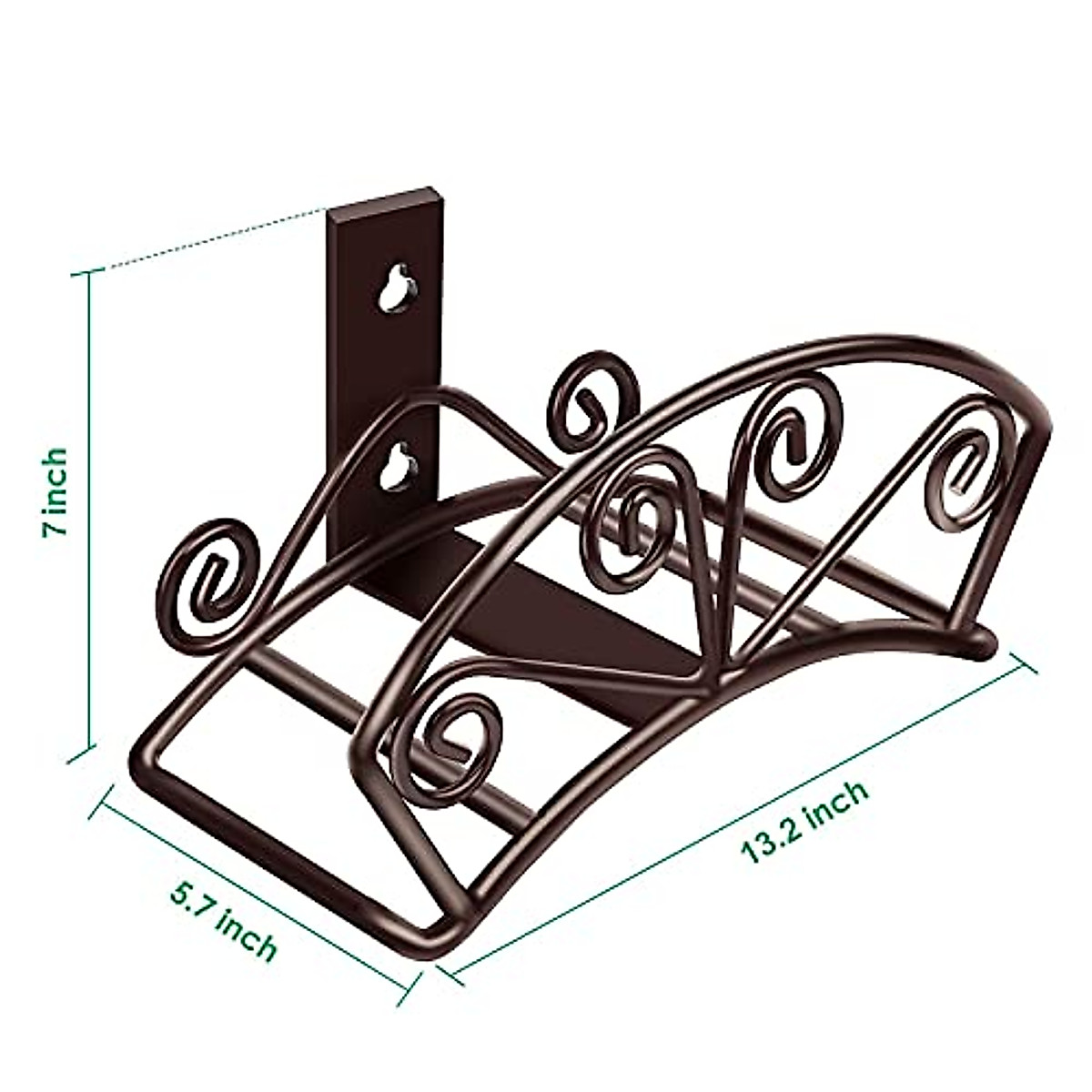 TomCare Garden Hose Holder Heavy Duty Water Hose Holder Solid Metal Hose Hanger Wall Mount Decorative Durable Garden Hose Storage Hose Reel Hose Stand Hose Organizer for Outside Yard, Bronze