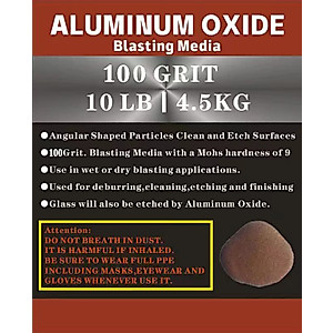 Aluminum Oxide - 10 LBS - Medium to Fine Sand Blasting Abrasive Media for Blasting Cabinet or Blasting Guns. #100 GRIT
