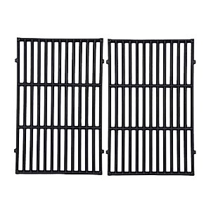 GasSaf 19.5 inch Grill Grates Replacement for Weber 7524, 7528, Genesis 300 E310 E320 E330 S310 S320 S330 EP310 EP320 EP330 Gas Grill, Set of 2 Cast Iron Cooking Grid Grates(19.5" x 12.9" x 0.5")