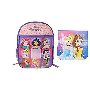 POMPIN Bags Disney Princess Interchangeable Kids Backpack | Disney Princess Backpack - Includes (2) Double Sided Image Panels For 4 Unique Looks