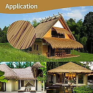KoKoWill Mexican Style Straw Roof Thatch – 79” x 20” Artificial Palm Thatch Rolls Tiki Bar Hut Grass Duck Boat Blinds Grass Runner Palapa Thatch Roofing for Garden Patio Decoration