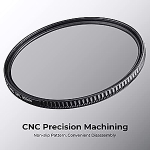 K&F Concept 77mm Circular Polarizers Filter & MC UV Protection Filter Kit (2 pcs) with Up & Down Lens Cap, 28 Multi-Layer Coatings HD CPL/UV Filter Set for Camera Lens (Nano-X Series)