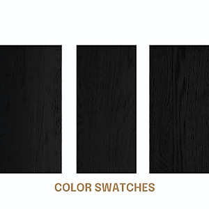 NTC Inno Wooden Bed Frame with Headboard, Solid Oak and Rubber Wood Foundation with Silent Slats and Wood Central Supports, 1000 Lb Capacity, Effortless Assembly, Queen - Burnt Black