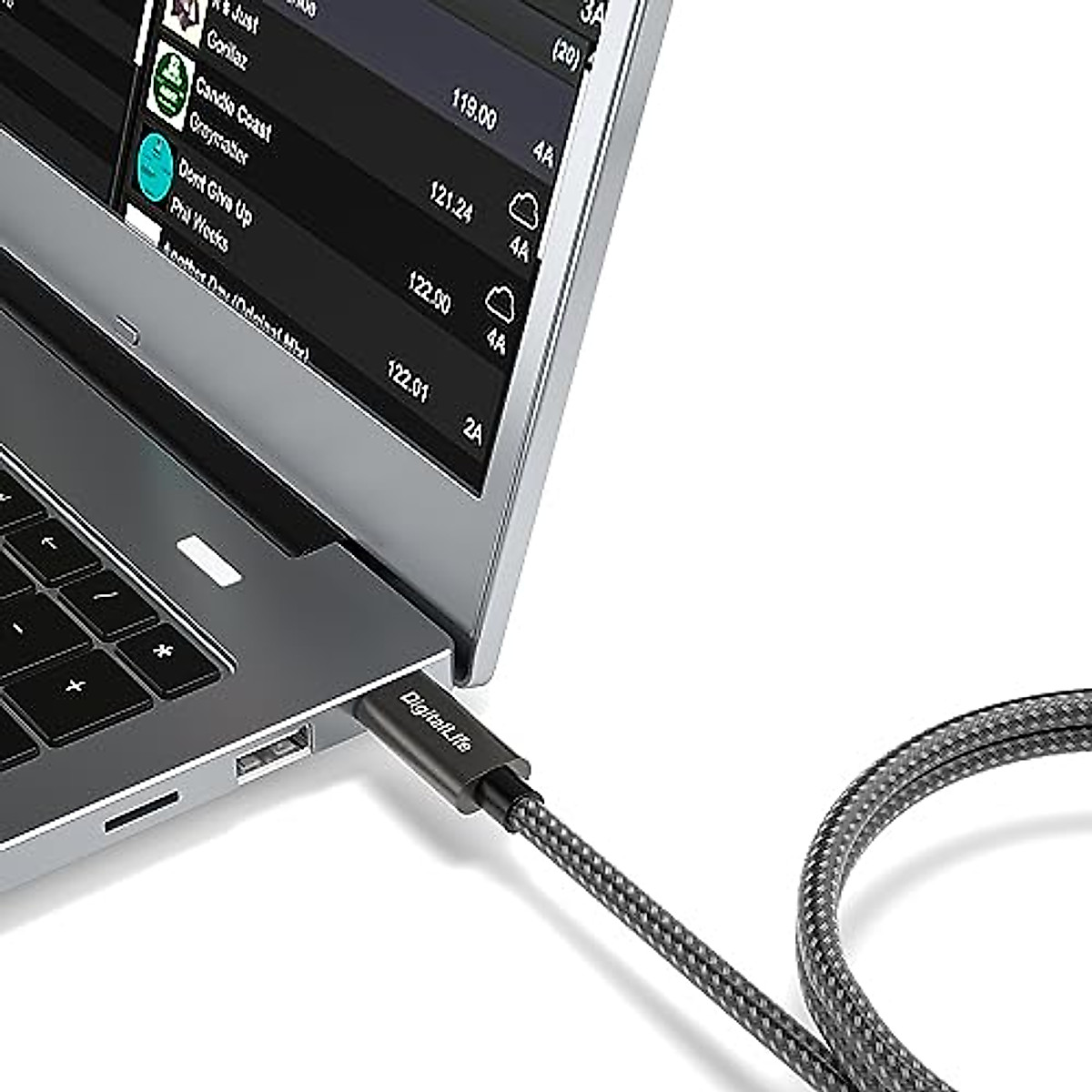 DigitalLife 2m USB Type C to B MIDI Interface Converter Cable, Compatible with Windows 11 / macOS 14 Sonoma (Metal, Nylon Braided)