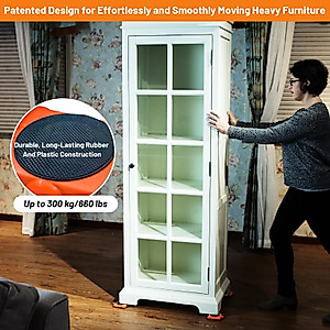 Simfelice Furniture Movers Heavy Duty Gooloo Furniture Movers with Wheels Furniture Lifter for Heavy Furniture Lift Mover Tool 4 Appliance Roller Sliders Furniture Moving Glides Supports 660 lbs