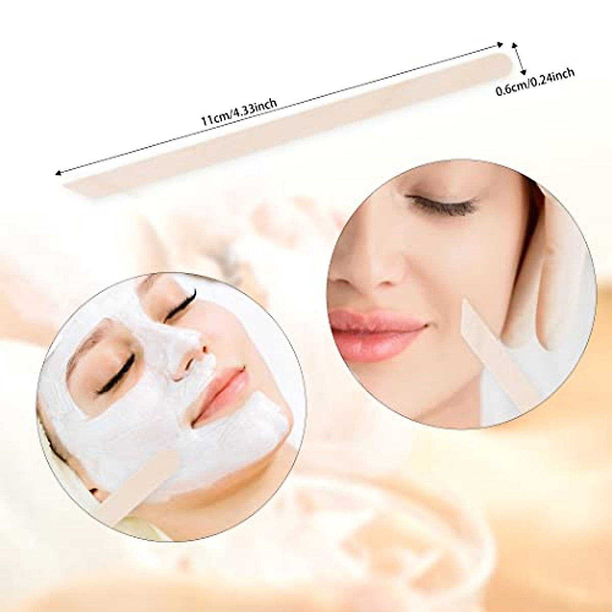 1200Pcs Wooden Wax Sticks Small Wax Spatula Eyebrow Wax Sticks for Hair Removal Eyebrow Lip Nose Brow Wax Applicator Sticks (Slanted Handle)