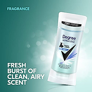 Degree Antiperspirant for Women Protects from Deodorant Stains Pure Clean Deodorant for Women 2.6 oz, Pack of 4