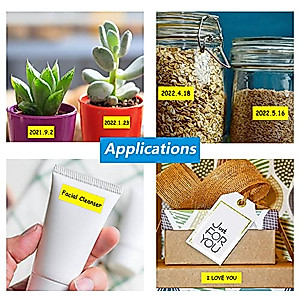 Weemay 4 Pack TZe-641 Label Replacement for Brother 18mm Yellow Ptouch Standard Laminated Label Maker Tape 3/4" TZe641 TZ-641 TZ641 for PT-D400AD PT-D610BT PT-D600 PT-D410 Printer, 0.7" x 26.2'