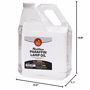 1 Gallon Paraffin Lamp Oil - Clear Smokeless, Odorless, Clean Burning Fuel for Indoor and Outdoor Use - Shabbos Lamp Oil, by Ner Mitzvah