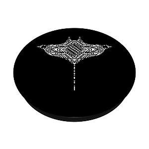 Ocean Animal Polynesian Tattoo Stingray Tribal Manta Ray PopSockets Swappable PopGrip