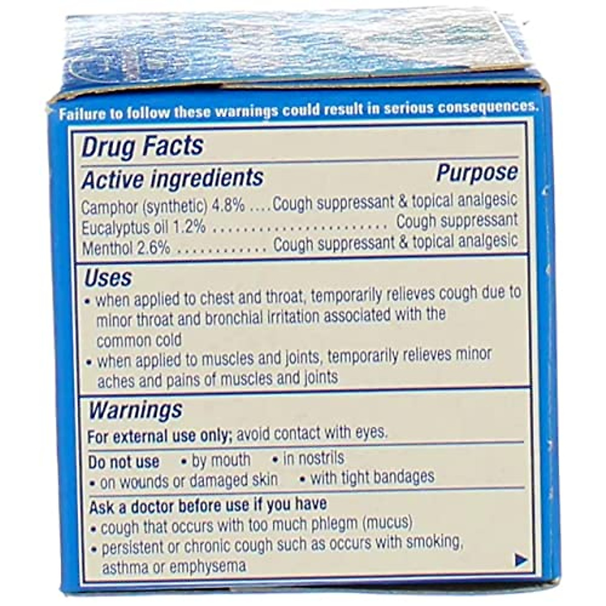 Vicks Vaporub Ointment, 1.76 Oz by Vicks (Pack of 2)