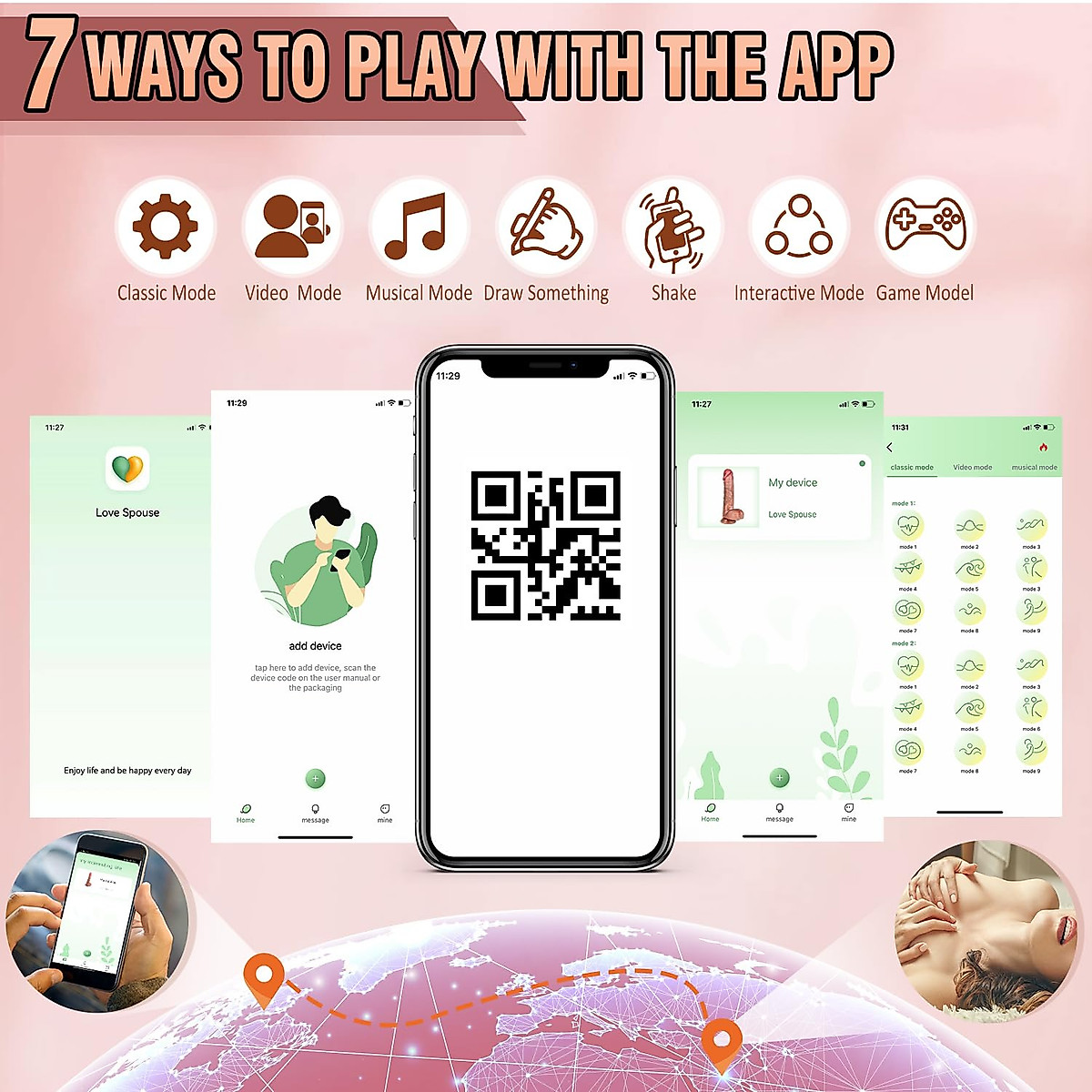 Thrusting Dildo Vibrator Sex Toys for Women, 4 in 1 Heated Realistic Dildos with 360° Rotation for Clit G Spot Anal Stimulation, 8.7" Thick Silicone Telescopic Dildos Adult Toys for Couple Lesbian