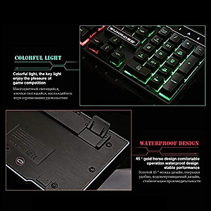 CNGY Keyboards Keyboard& Mouse USB 180 Keys Backlight Mechanical Wired Gaming Keyboard Mouse Set For PC