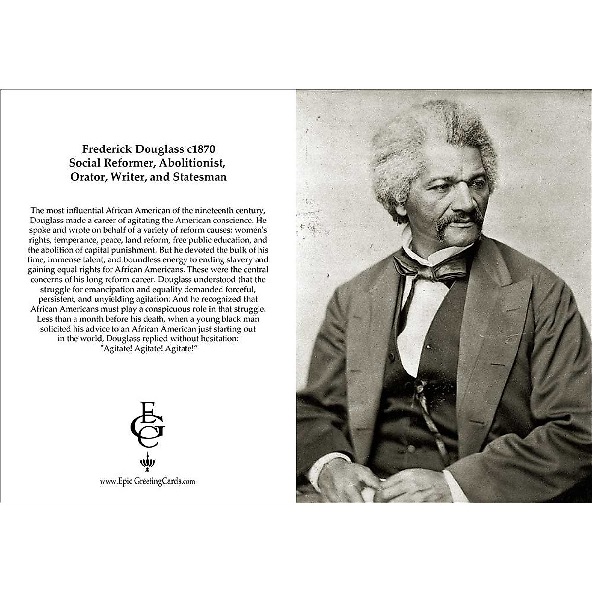 Twelve Note cards of Frederick Douglass, Black History, Social Reformer, Abolitionist, c1870