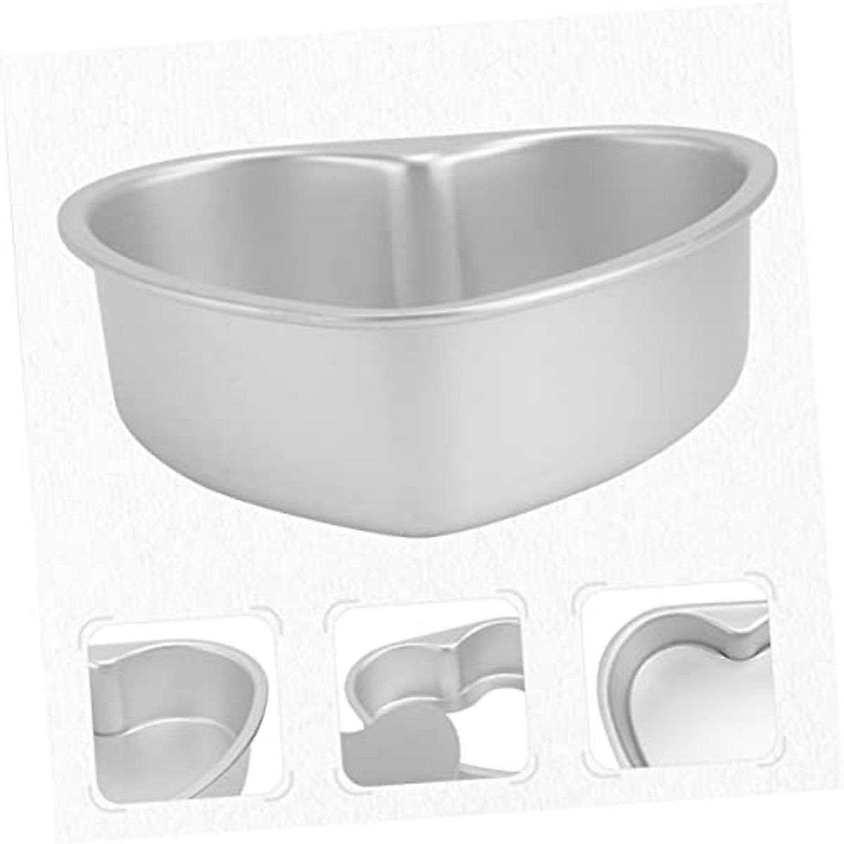 Hemoton 10 Pcs Heart Cake Mold Oven Pans Stencils for Cake Decorating Mini Bread Loaf Pans Wedding Cake Molds Cake Pan Cheesecake Pan Aluminum Alloy Silver Cake Ring Cake Pans Heart Shaped