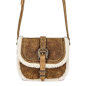 Golden Goose Rodeo Bag Small Merino And Suede Body Womens Bag - Brown