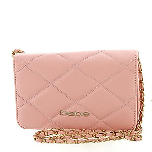 bebe Cassia Flap Crossbody Bag Rose-Tan