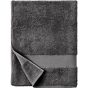 Amazon Aware 100% Organic Cotton Plush Bath Towels - 6-Piece Set, Dark Gray