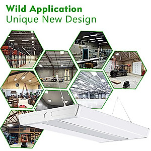bulbeats 6 Pack LED High Bay Shop Light, 2FT 150W [Eqv.600W MH/HPS] Large Area Illumination 5000K Daylight Linear Hanging Light for Shop Warehouse Garage, Energy Saving Upto 5600KW*6/5Yrs(5Hrs/Day)