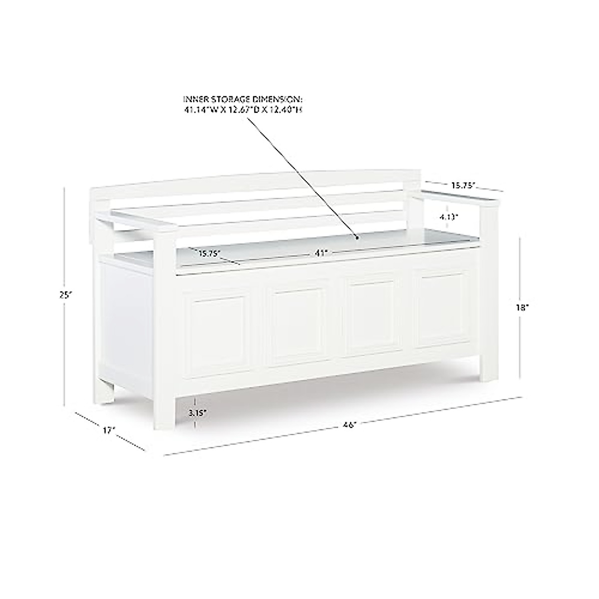 Linon Laredo Storage Bench