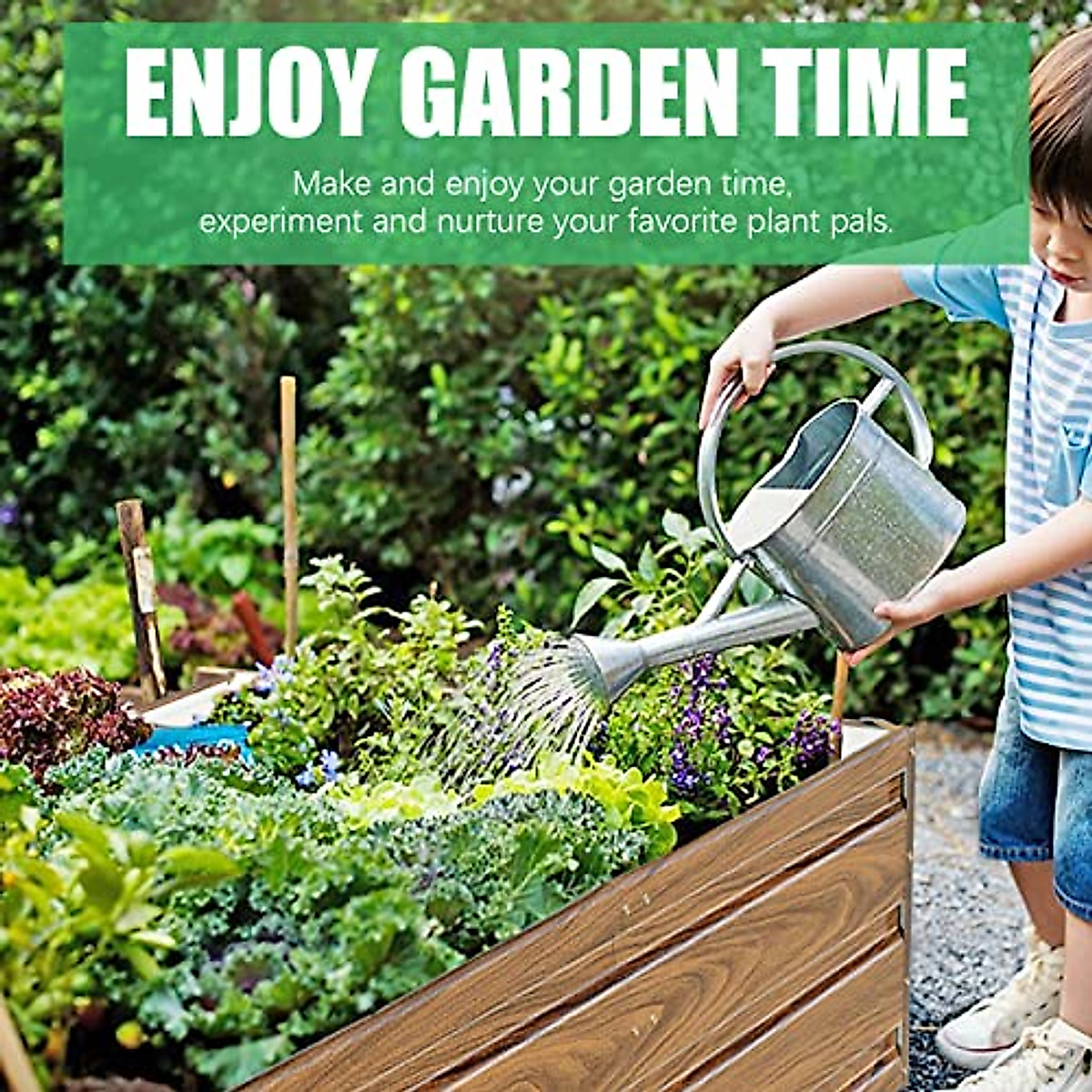 SnugNiture Galvanized Raised Garden Bed 8x4x1FT Outdoor Large Metal Planter Box Steel Kit for Vegetables, Flowers, Herbs, and Succulents