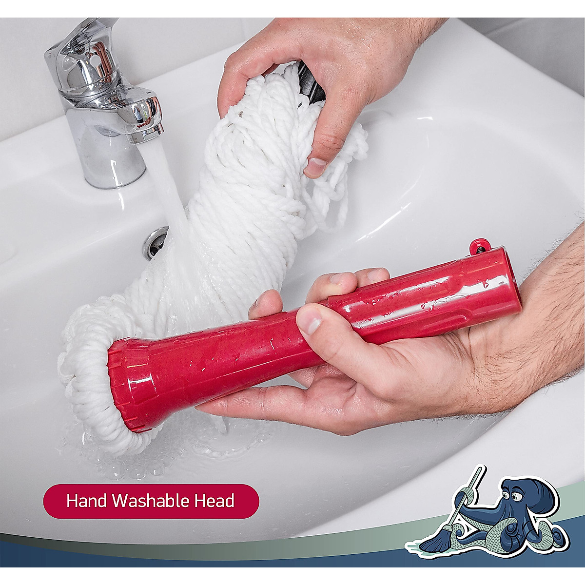 DSV Standard Replacement Mop Head for DSV Wringing Twist Mop, Wet or Dry Floor Cleaning Mop Head (Does not Include Handle)