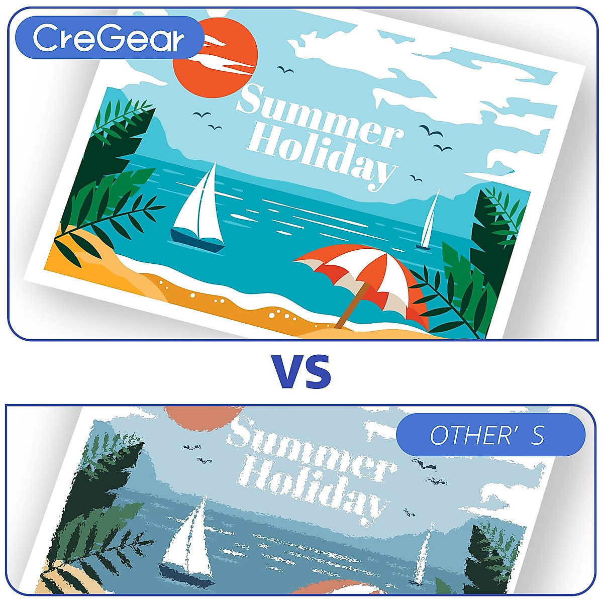 CreGear 40 Sheets White Cardstock 5x7 Cardstock Paper, 80lb/230gsm Thick Paper Card Stock White Blank Cardstock Thick Printer Paper Cardstock for Greeting Cards, Invitations, Postcards, DIY Cards