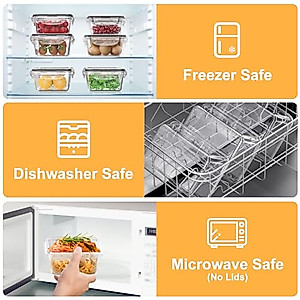 Fyrnova 50-Piece Food Storage Containers with Lids (25 Containers & 25 Lids), Airtight Plastic Food Containers for Pantry & Kitchen Organization, BPA-Free, Leak Proof, Reusable with Labels & Pen