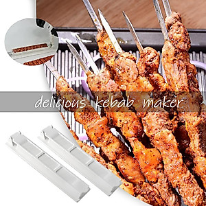 Kebab Maker for Skewers and Sticks Manual Plastic Kebab Press Mould Tool Outdoor BBQ Kofta Maker