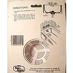 O'Malley Hair Snare Drain Cover Universal - White (2 Pack) …