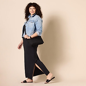 Amazon Essentials Women's Supersoft Terry Racerback Maxi Dress (Previously Daily Ritual), Black, Large