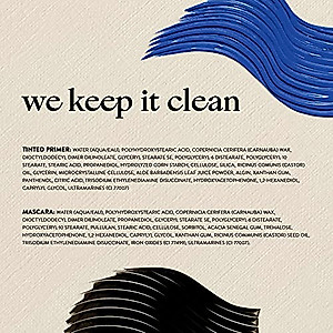 Extreme Volume Mascara + Bold Lash Primer with Castor Oil | 2 in 1 Clean Mascara + Primer | Maximum Volume + Curl | Vegan & Cruelty Free | Mascara: 0.20 fl. oz., Primer:0.07 fl.oz. .