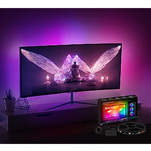Immersion Monitor Backlight, Color Synchronized with The Screen, Ambient Lighting for Bedroom and Gaming Room, Gaming Lights fits 17-20 inch Monitors