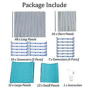 OppsDecor 9-Cubes Bookshelf, 4 Tier Shelf Adjustable DIY Bookcases for Kid, Book Shelf Organizing Storage Shelving Cabinet for Bedroom Living Room Office (Blue)