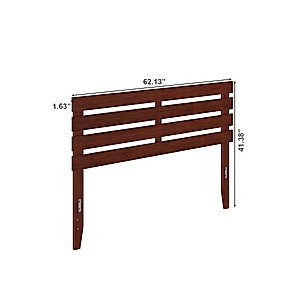 AFI, Oxford Queen Headboard with Attachable USB Charger, Walnut