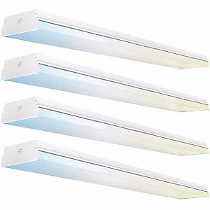 Sunco 4 Pack 50W 7 Inch LED Commercial Industrial Warehouse Workshop Prisma Wraparound Light, 6500 Lumens, 3 CCT 4000K Cool White/5000K Daylight/6000K Daylight Deluxe, Non-Dimmable, AC120-277V - ETL